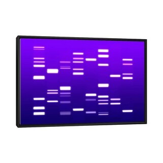 iCanvas "DNA Genetic Code (Purple)" by Michael Tompsett Framed - Bed ...