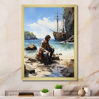 Designart "Pirate Lament" Pirate Framed Canvas Prints - Bed Bath ...