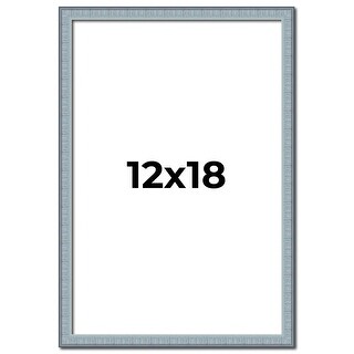 12x18 Frame Rustic Sky Blue Solid Wood Picture Frame | 0.75 Inch - Bed ...