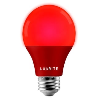 Luxrite A19 Yellow LED Bug Light Bulbs 8W Non-Dimmable UL Listed E26 ...