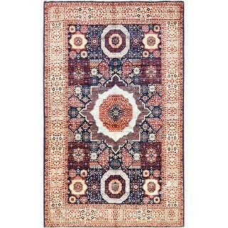 Shahbanu Rugs Berry Blue Natural Dyes Hand Knotted 14th Century Mamluk ...