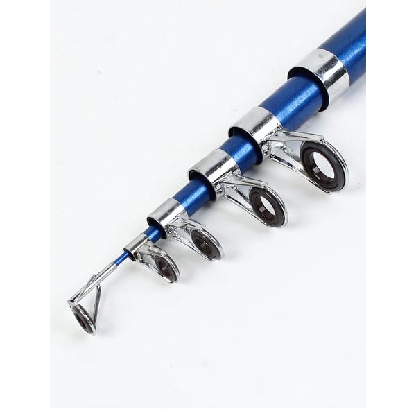 Unique Bargains Fisherman Travel Blue Telescoping 6 Sections Fish Pole ...