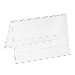 Acrylic Desk Nameplate Holders, 10Pcs Transparent Name Tent Holders ...
