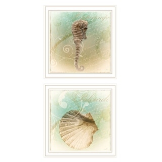 Set Of Two The Sea III And Sea IV 2 White Framed Print Wall Art - Bed ...