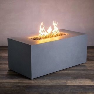 Starfire Designs Beton 55" Rectangle Hidden Propane Tank Gas Fire Pit ...