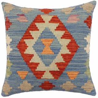 Southwestern Orozco Turkish Hand-Woven Kilim Pillow - 18'' x 18'' - Bed ...