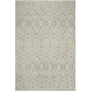 Eclectic Griffin Blue/Tan Wool Rug - 12'1'' x 14'7'' - 12 ft. 1 in. X ...