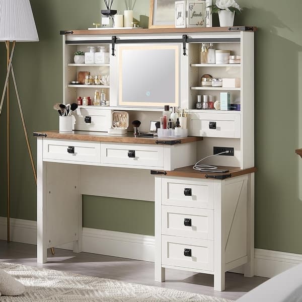 rustic dressing table with drawers