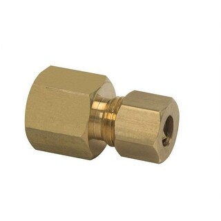 BrassCraft 462-6-4X-P Flare Compression Adaptor, 1/4" OD x 3/8" Female ...