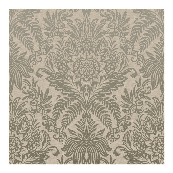 beige damask wallpaper