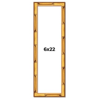 6x22 Frame Gold Bamboo Solid Wood Picture Frame | 1 Inch Moulding - Bed ...