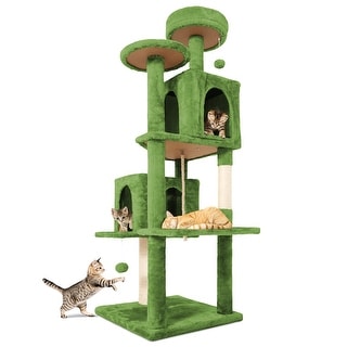Multi Level Cat Tree for Indoor Cat Tower with Scratching Posts Hang ...