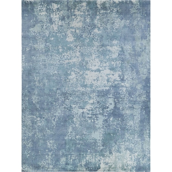 EXQUISITE RUGS Laguna Hand-loomed Wool/Bamboo Silk Blue/Multi Area Rug ...