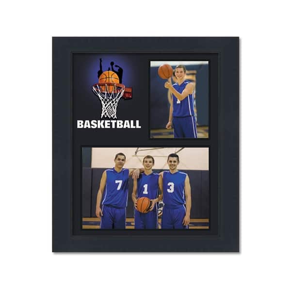 Black Wood Frames with Sports Mat Inserts for School and Team Photos ...