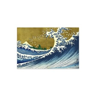A Colored Version of The Big Wave Print On Acrylic Glass by Katsushika ...