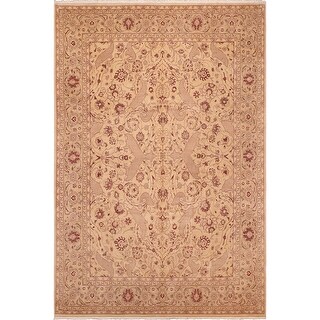 Agra Pak Persian Britta Tan/Red Wool Rug - 8'2'' x 10'4'' - 8 ft. 2 in ...