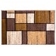 World Rug Gallery Contemporary Modern Boxed Color Block Area Rug - Bed ...