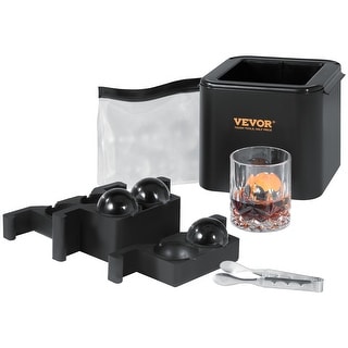 VEVOR Crystal Clear & Sphere Ice Ball Makers Combo Cube Trays for ...