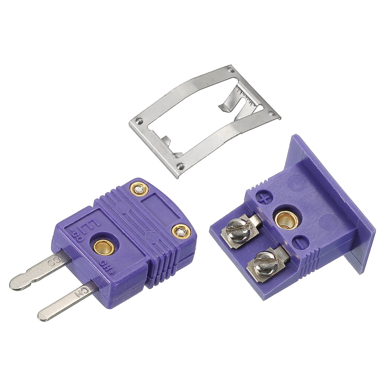 J Type Thermocouple Wire Connectors Male Plug with Panel Mount Mini ...