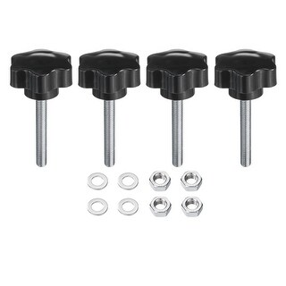 Star Clamping Knobs with Nuts Washers, Metric Male Thread Star Plastic ...