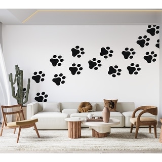 Premium Wallpaper Wall Mural - Paw Prints Pattern - Bed Bath & Beyond ...