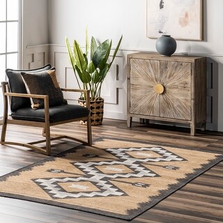 Nuloom Adilynn SpinClean Aztec Machine Washable Area Rug - Bed Bath ...