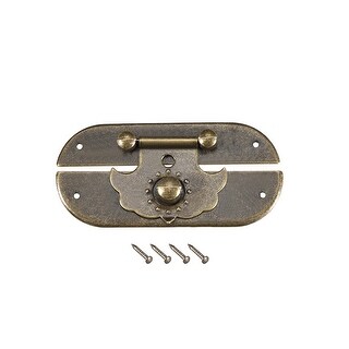 Wood Case Box Hasp 66x30mm Closure Antique Latches Bronze Tone ...