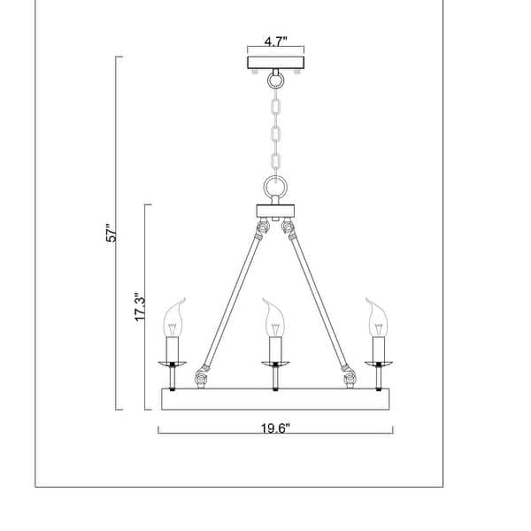 Callie Wood Grain+Rustic Iron 6-Light 20-Inch Plum Wagon Wheel ...