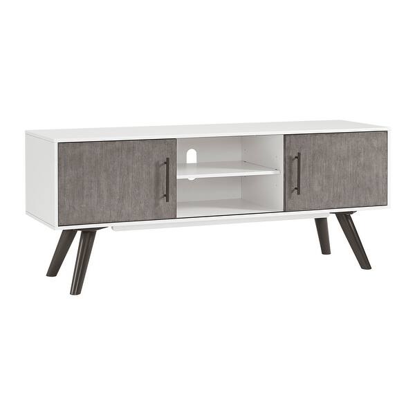 Kalina 60-inch Wood Veneer Sliding 2-door TV Stand Console - 26 inches ...