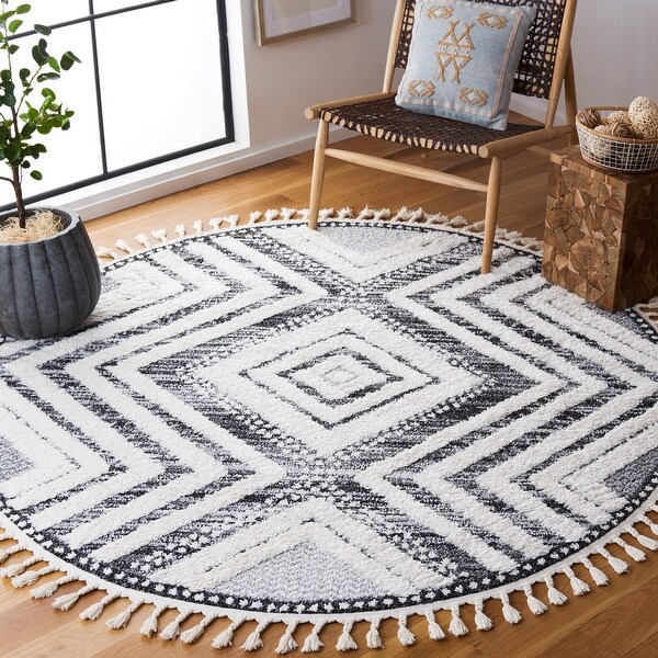 SAFAVIEH Hi-Lo Shag Cerasela Modern 1.6-inch Thick Rug - On Sale - Bed ...