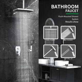 High Pressure Big Size Ultra-thin Wall Mounted Shower Faucet Set - Bed ...