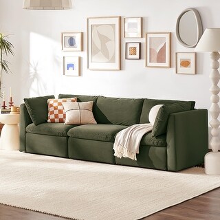 Modular Sectional Sofa with Removable Covers, Convertible U/L-Shaped ...