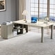 71-inch Executive Desk, Reversible L-shaped desk with Cabinet - Bed ...