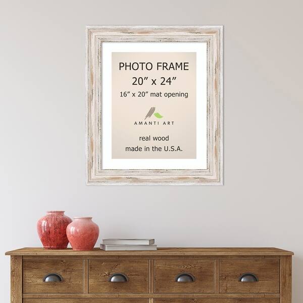 Alexandria Whitewash Photo Frame 20x24, Matted to 16x20' 25 x 29-inch ...
