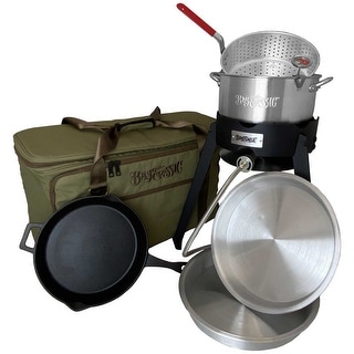 Bayou Classic Fish Camp Kit Features 10-qt Aluminum Fish Cooker w ...