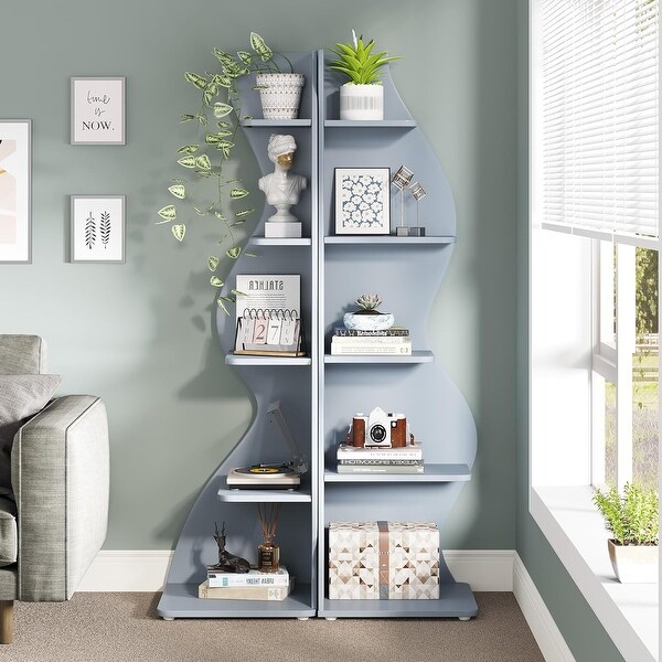 Unique corner bookshelf store