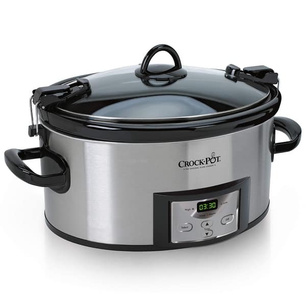6 Quart Cook & Carry Programmable Slow Cooker with Digital Timer ...