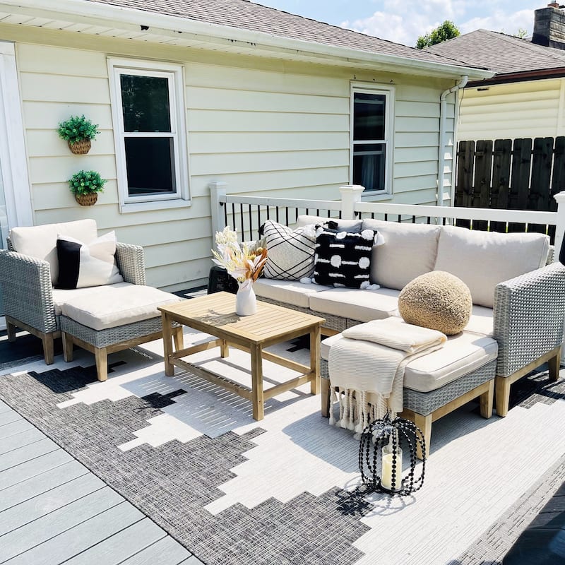 5-Piece, Teak, Acacia Patio Conversation Sets - Overstock