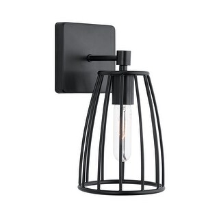 Corey 1-light Matte Black Wall Sconce - Bed Bath & Beyond - 36383328