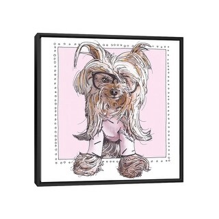 iCanvas "Willie, Cute In Pink" by Suzanne Anderson Framed - Bed Bath ...