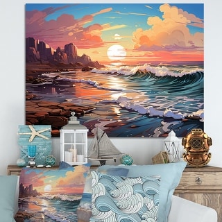 abstract sunrise canvas