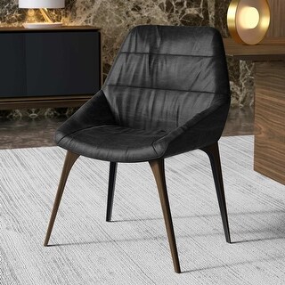 Rutgers Dining Chair in Aged Onyx Leather - Bed Bath & Beyond - 31255561