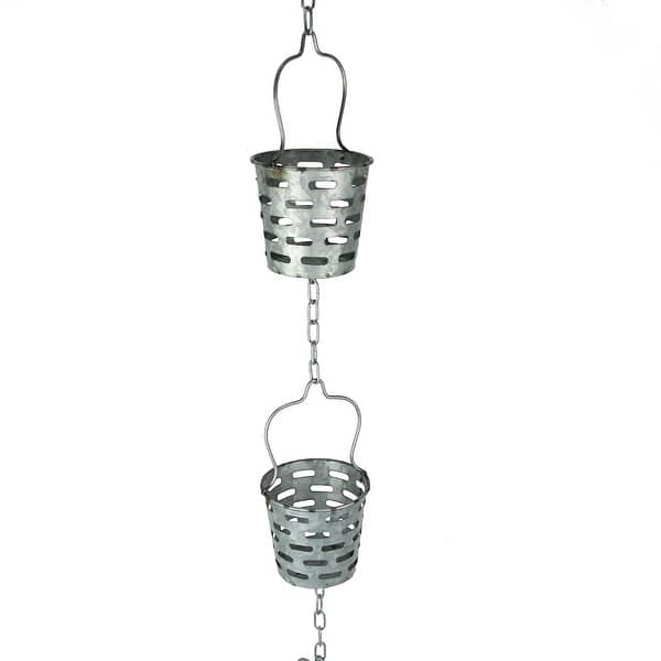Galvanized Metal Rain Chain Home Decor Downspout Gutter Accent - Bed ...