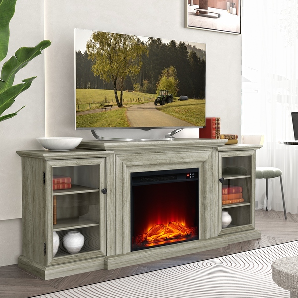 Farmhouse TV Stand with Fireplace 70 Width Fits up to 70 TV 71 W x 30 H x 15.5 D On Sale Bed Bath Beyond 38266135