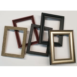 Five Pack of Premium Quality Solid Wood Picture Frames - 4" x 6" - Bed ...