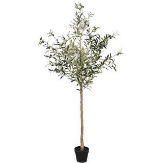 WINSOON Fake Olive Tree Artificial Plants Tree Indoor Faux Tree with ...
