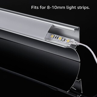 V-Shape LED Aluminum Channel for 8-10mm LED Strip Lights - 4PACK - Bed ...