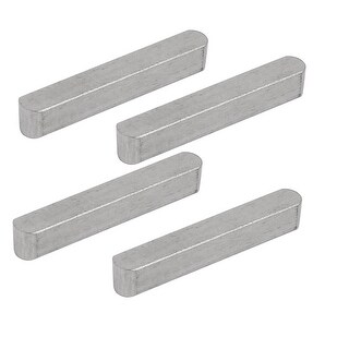 40mmx6mmx6mm 304 Stainless Steel Key Stock Keystock Round Ended 4pcs ...