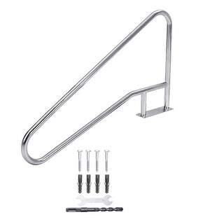 Pool Rail 55x32 Pool Railings 304 Stainless Steel 385LBS Load Capacity ...