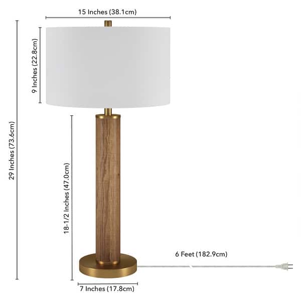 Harlow 29" Tall Table Lamp with Fabric Shade - Bed Bath & Beyond - 28244731